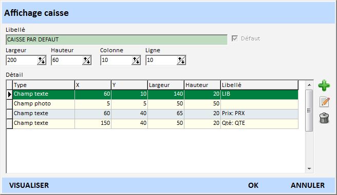 Caisse - Configuration V12